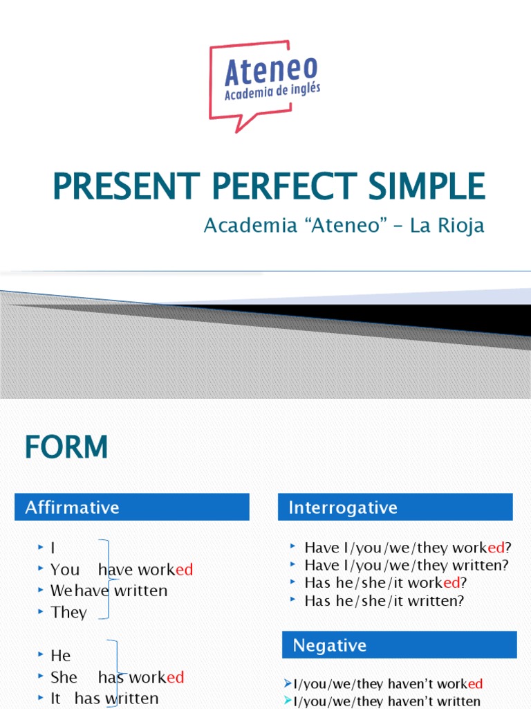 Present Perfect Presentation | PDF
