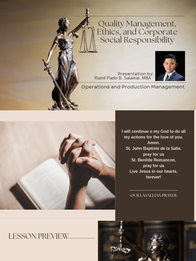 Quality, Ethics and CSR | PDF | Integrity | Morality