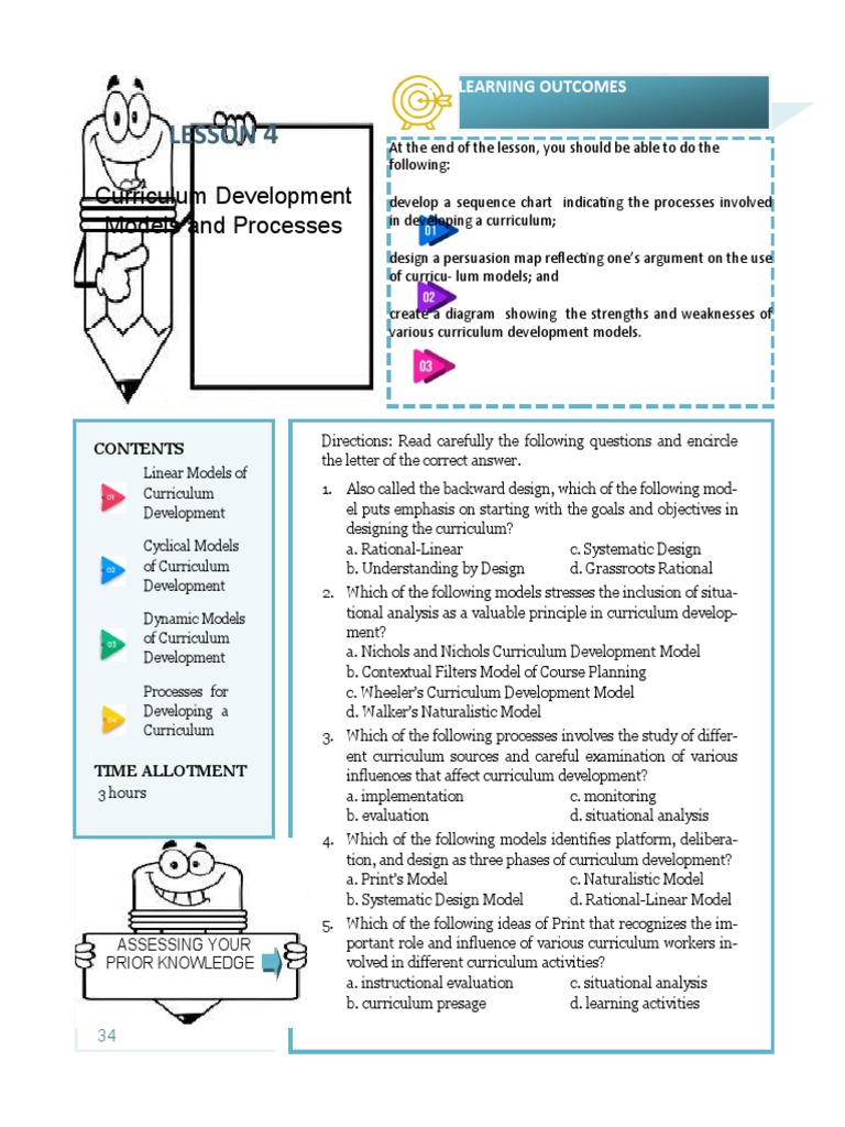 Lesson: Curriculum Development Models and Processes | PDF | Curriculum ...