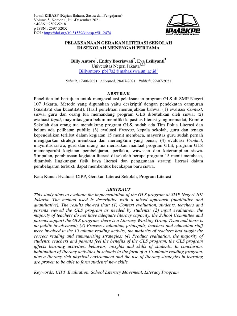 Pelaksanaan GLS Di SMP | PDF