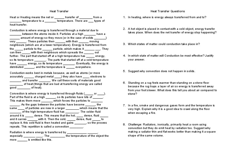 Conduction and Convection Questions | PDF | Thermal Conduction | Heat