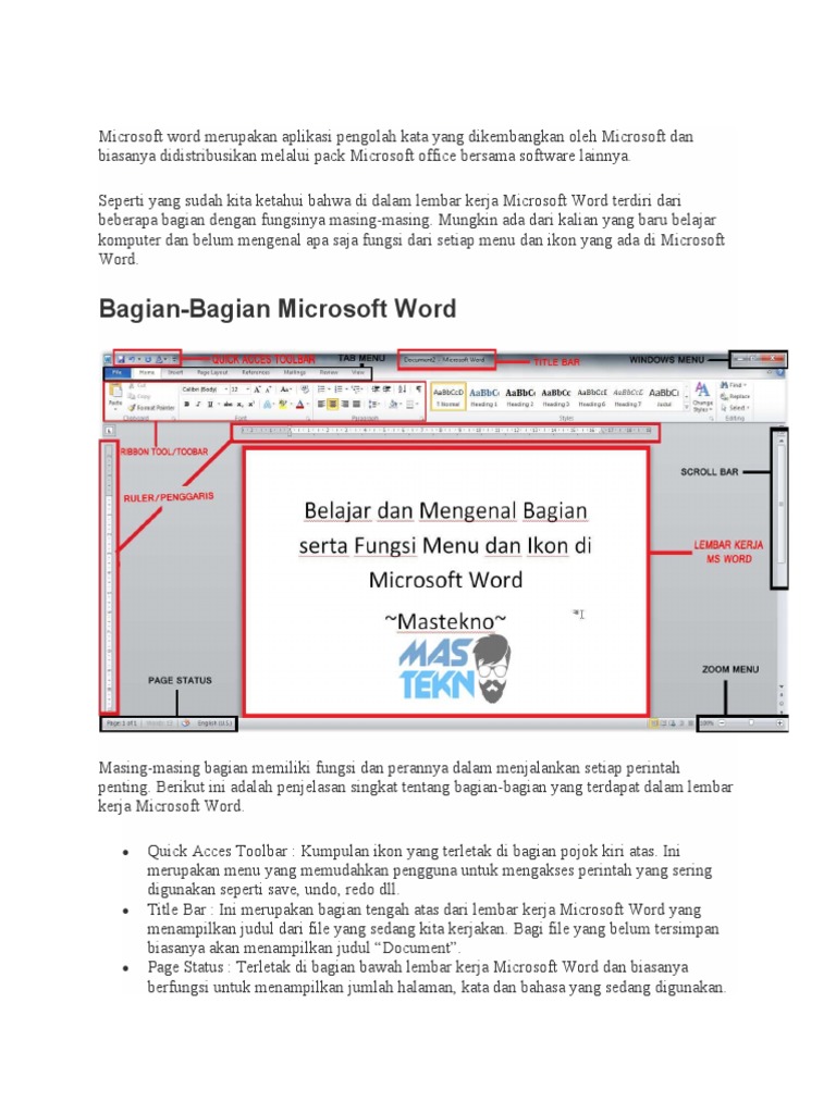 TAMPILAN Microsoft Word DAN EXCEL | PDF | Komputer