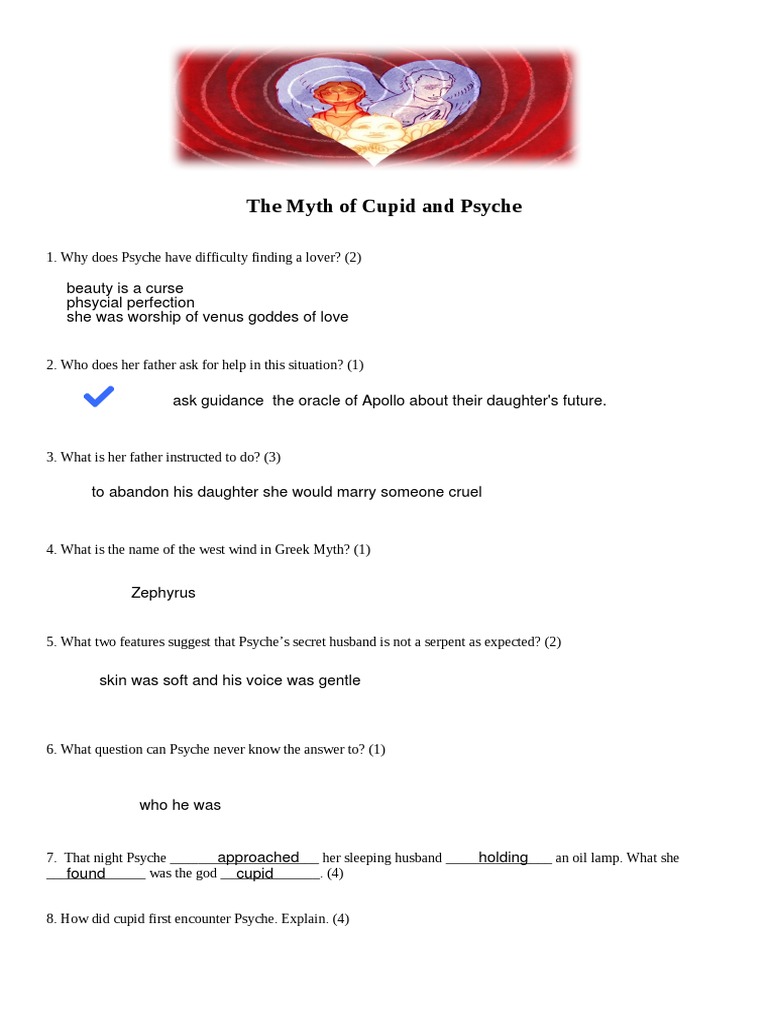 The Myth of Cupid and Psyche | PDF | Cupid | Mythology