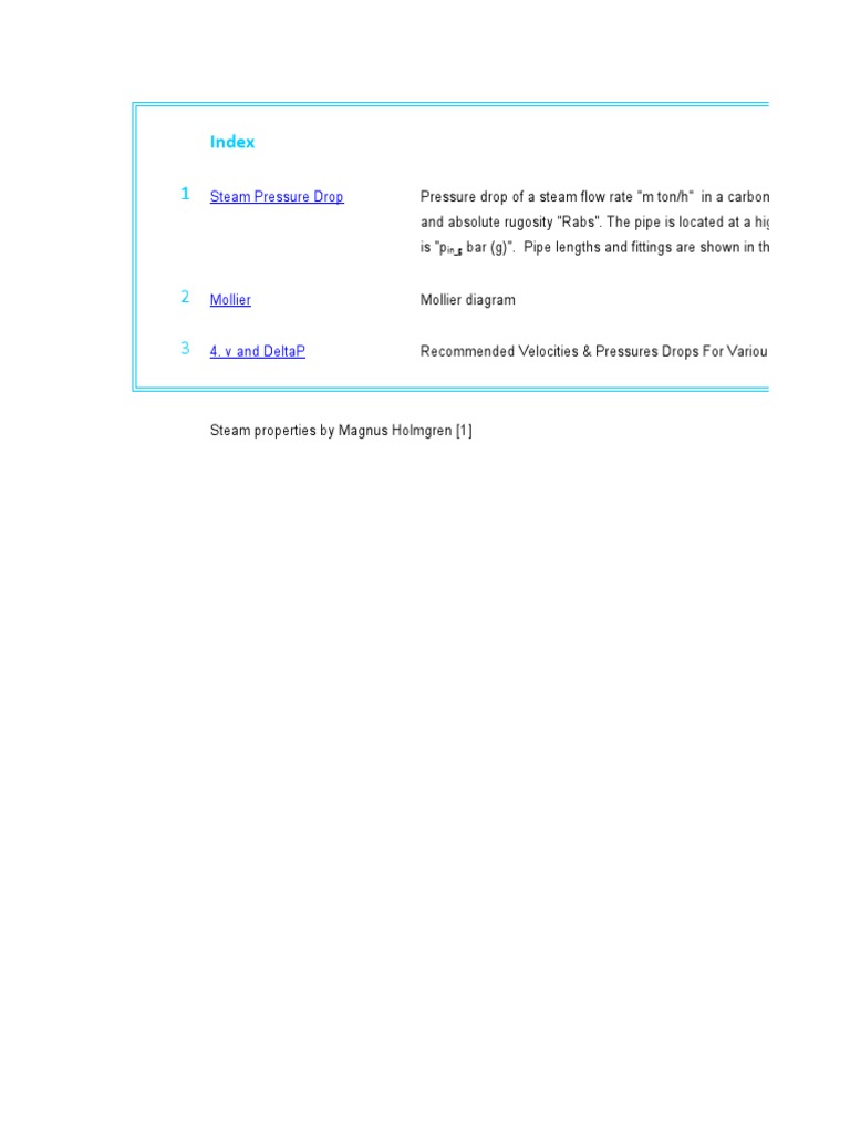 Steam Pipe Pressure Drop Calculations | PDF | Boiler | Pump