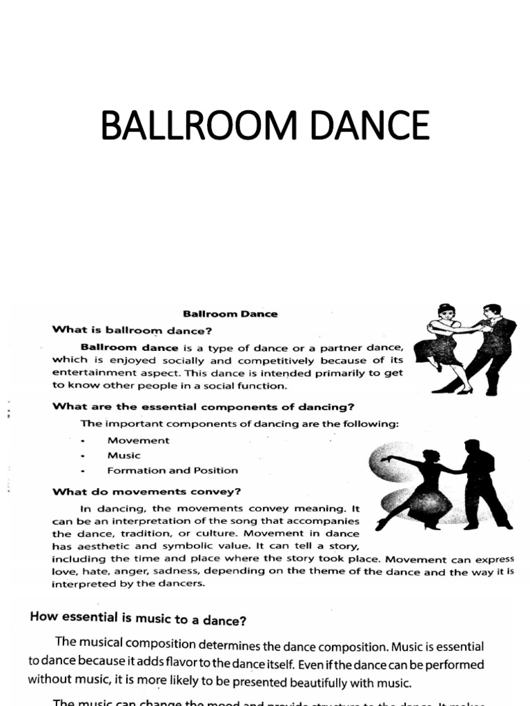 Ballroom Dance and Fundamentals | PDF