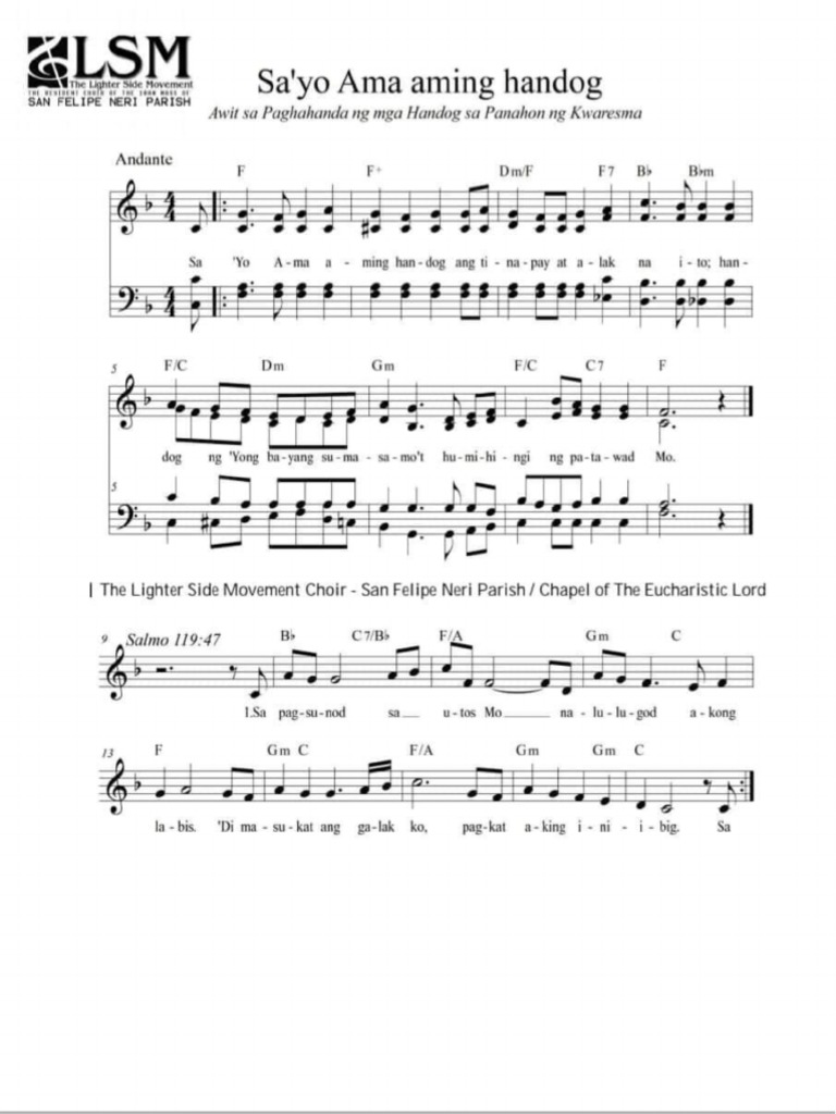 Sa Yo Ama Aming Handog | PDF