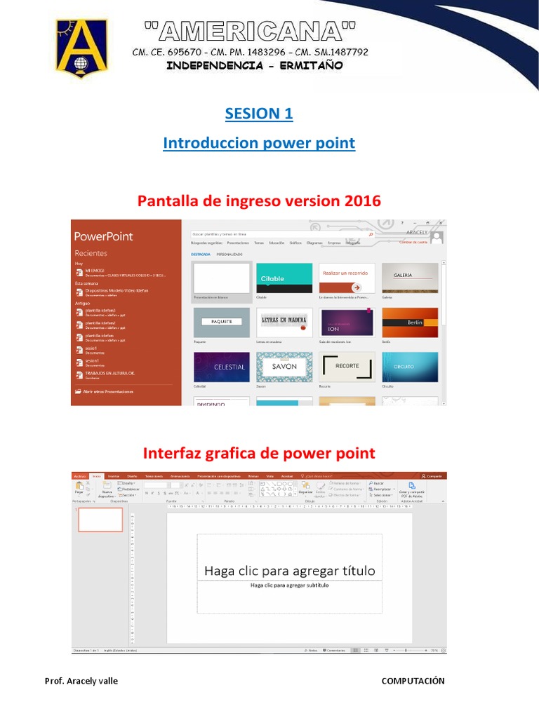 SESION 1 - Computacion | PDF | Microsoft PowerPoint | Desarrollo de software