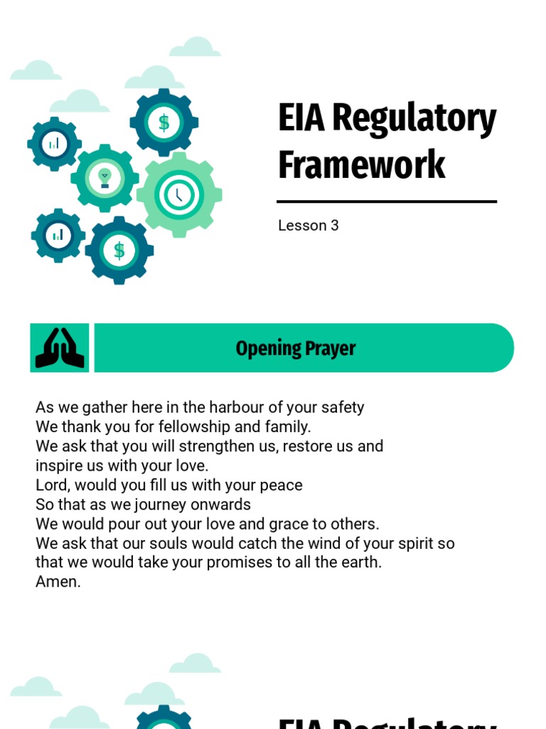 Lesson 3 - EIA Regulatory Frameworks | PDF | Environmental Impact ...
