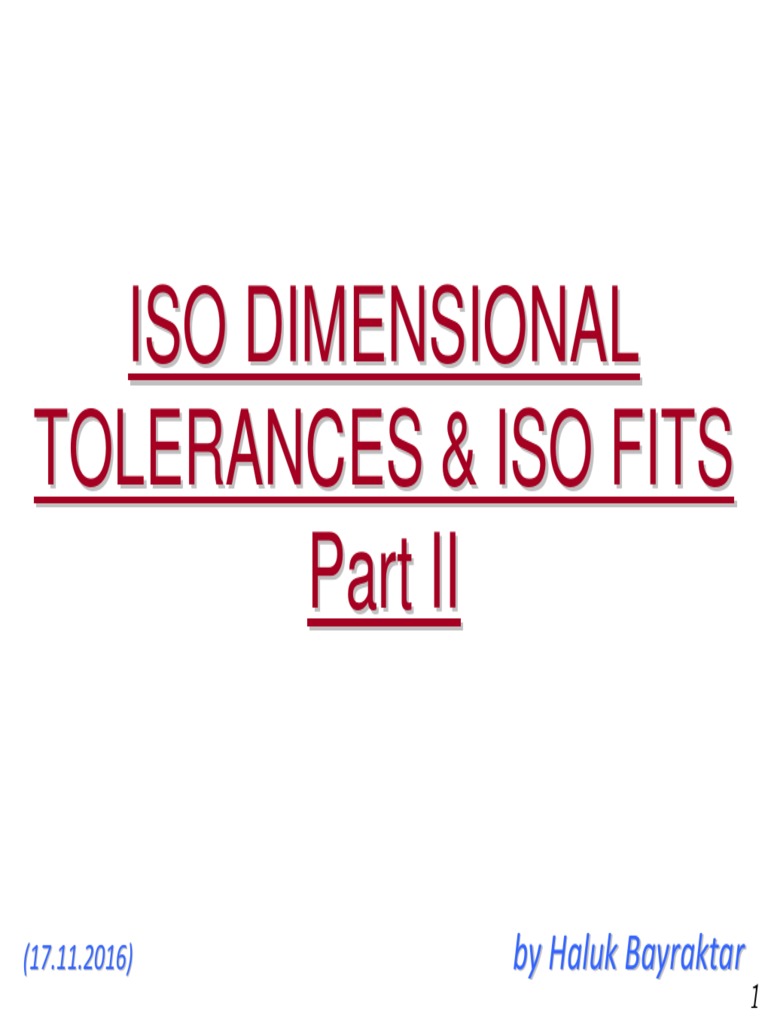 Lecture #4 - Iso Tolerances (2018) - Part II | PDF | Engineering ...