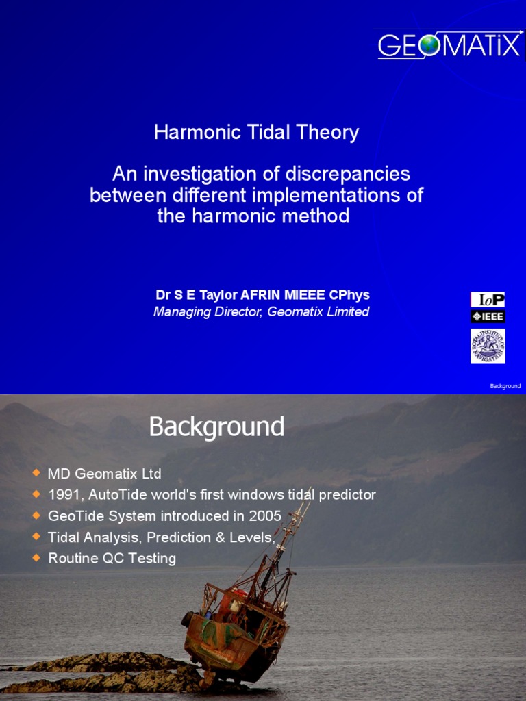 Harmonic Tidal Theory An Investigation of Discrepancies Between ...