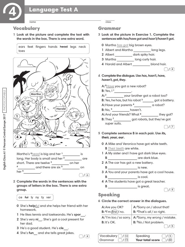 Eca1 - Tests - Language Test 4a | Pdf | Linguistics | Cognitive Science