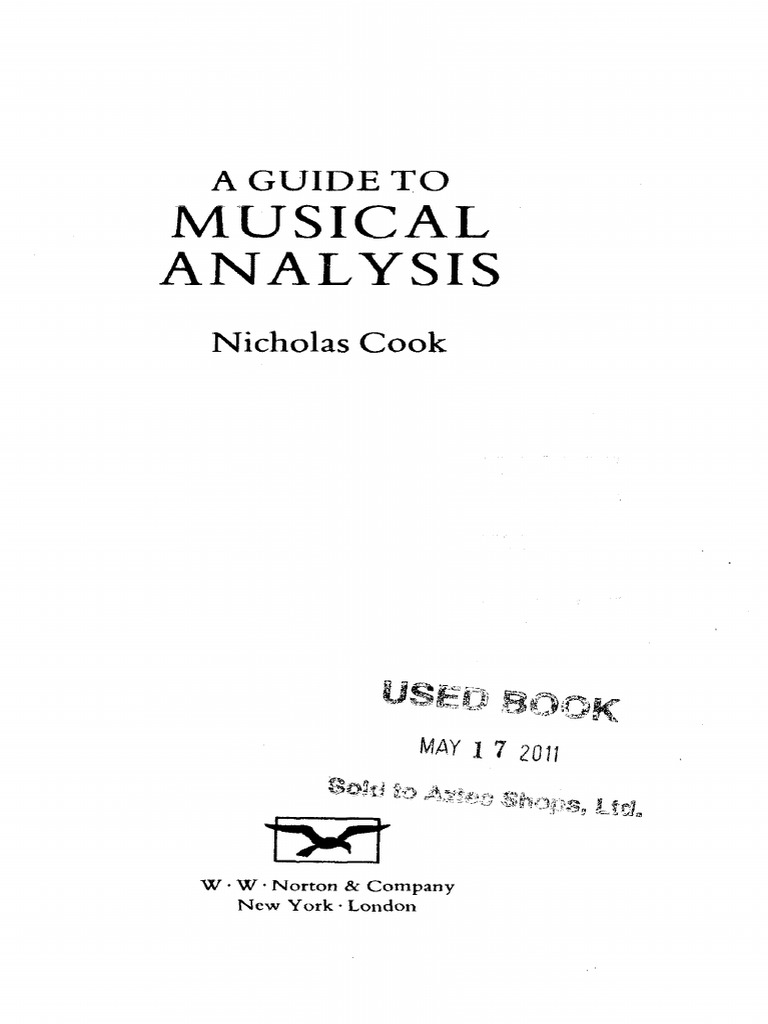 Cook A Guide To Musical Analysis | PDF | Chord (Music) | Music Theory