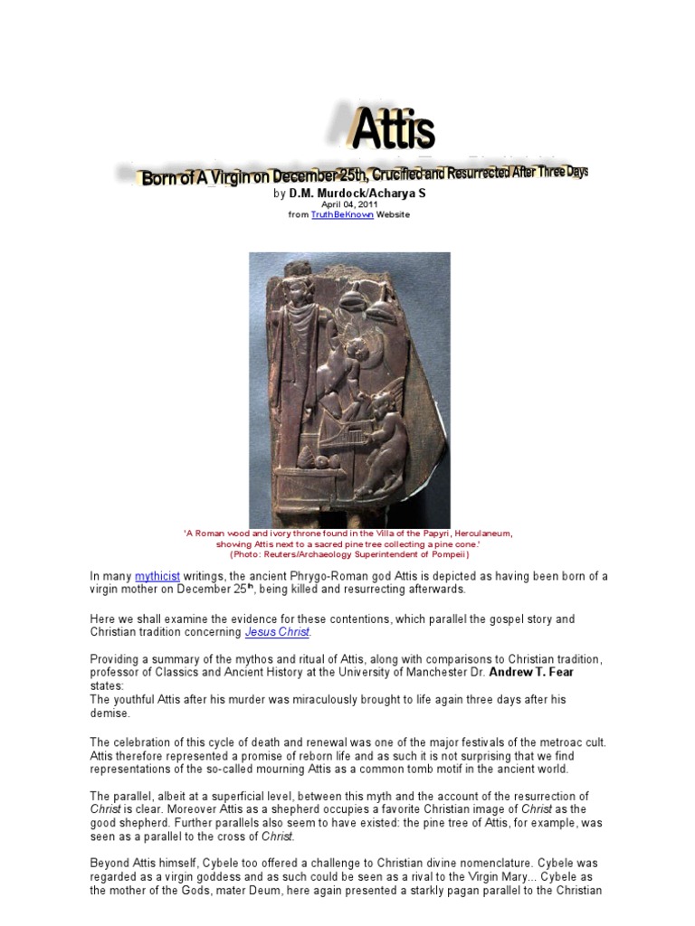Attis | PDF | Crucifixion | Solar Deity