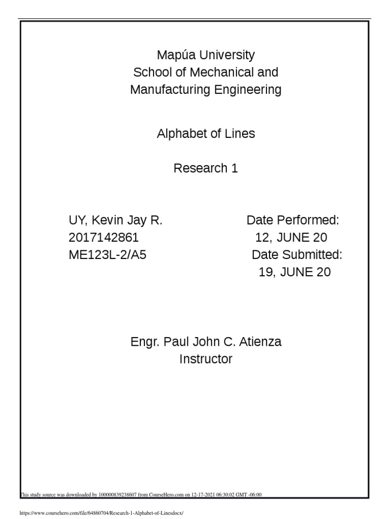 Understanding the Alphabet of Lines | PDF | Technical Drawing | Drawing