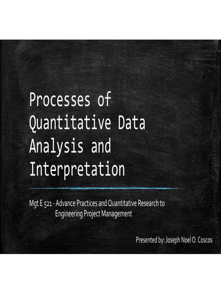 Process of Quantitative Data Analysis and Interpretation | PDF ...
