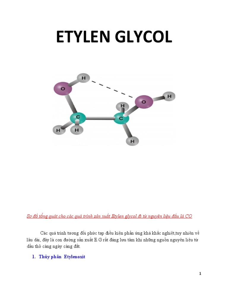Sản xuất etylen glycol | PDF