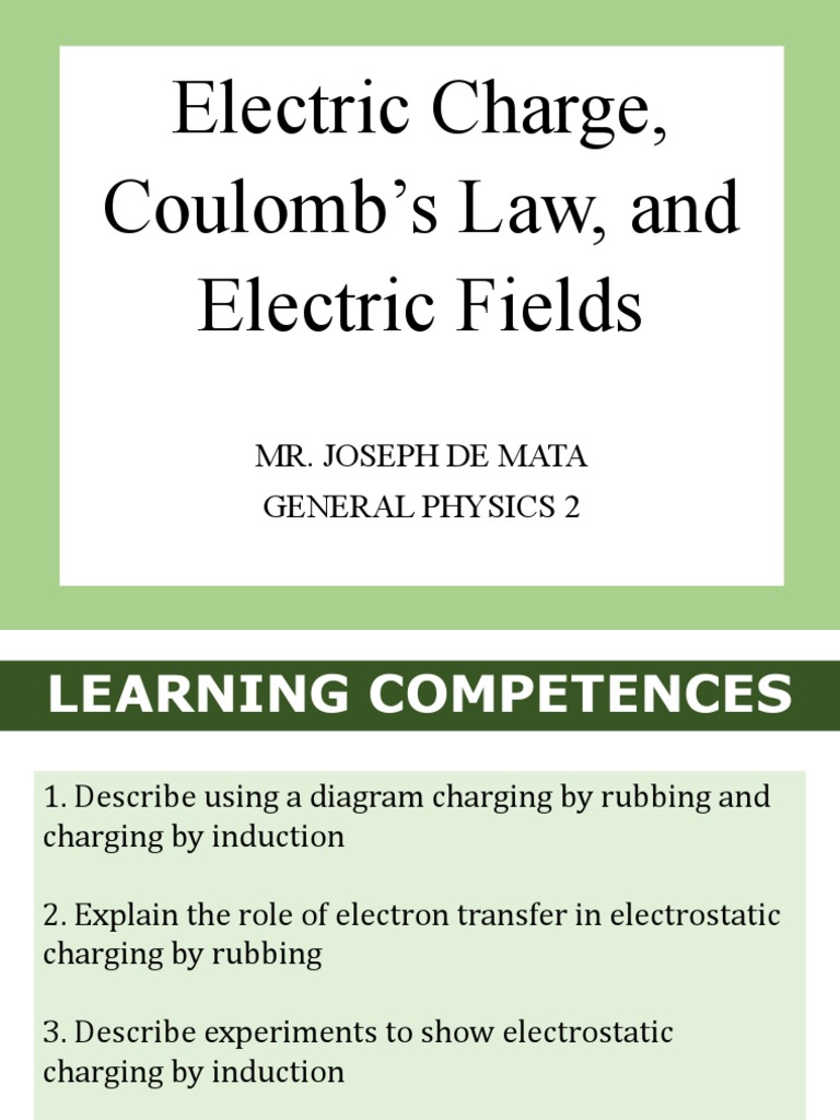 Electric Charge and Coulomb's Law Explained | PDF | Electric Charge ...