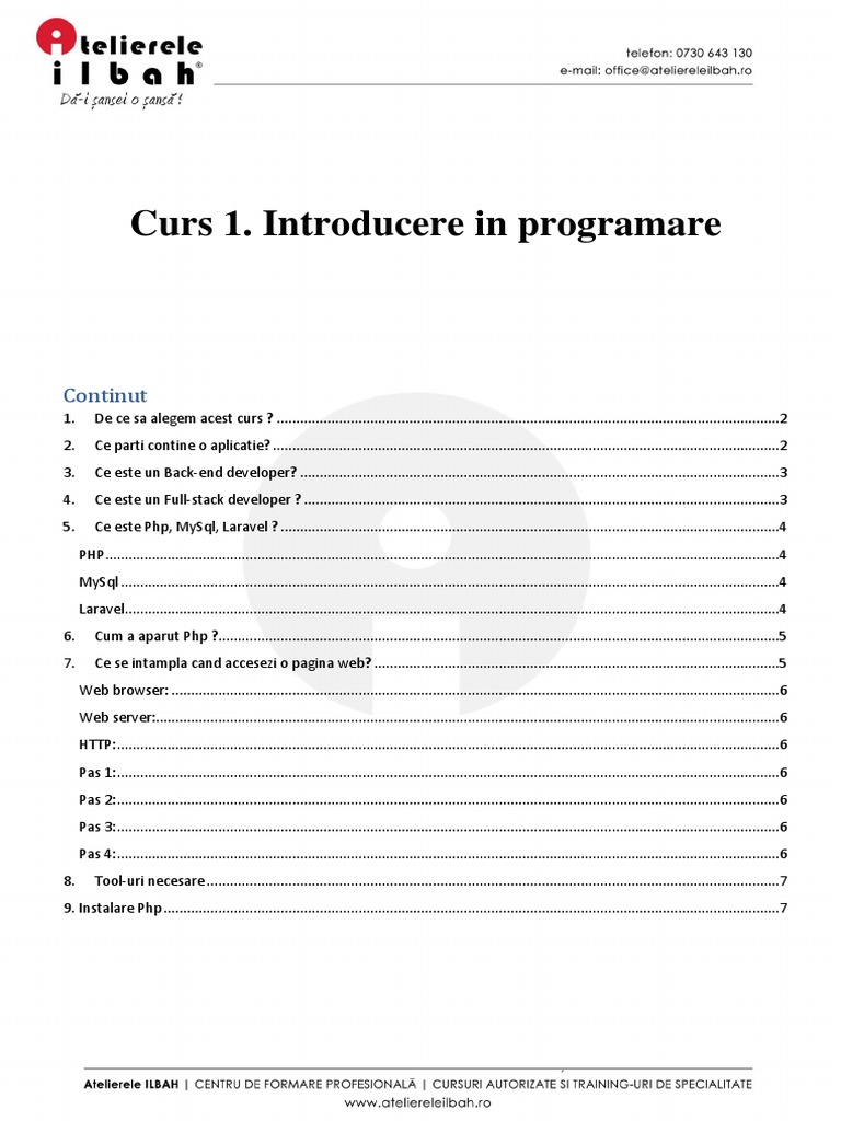 Curs 1 | PDF