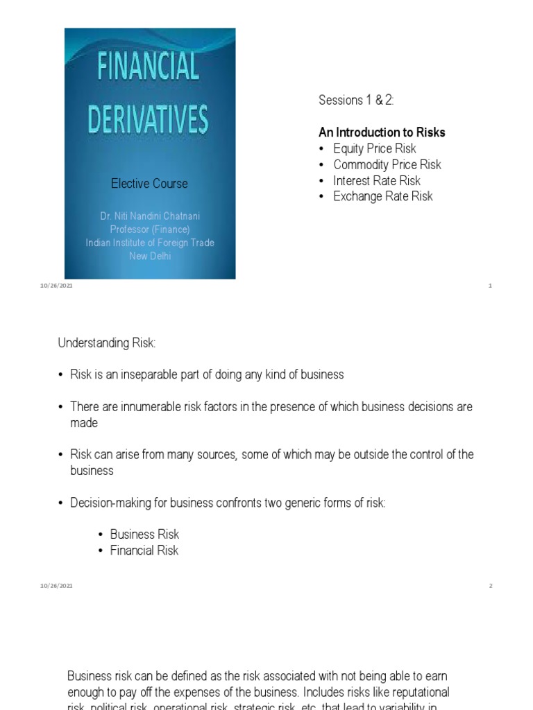 Derivatives | PDF | Derivative (Finance) | Futures Contract