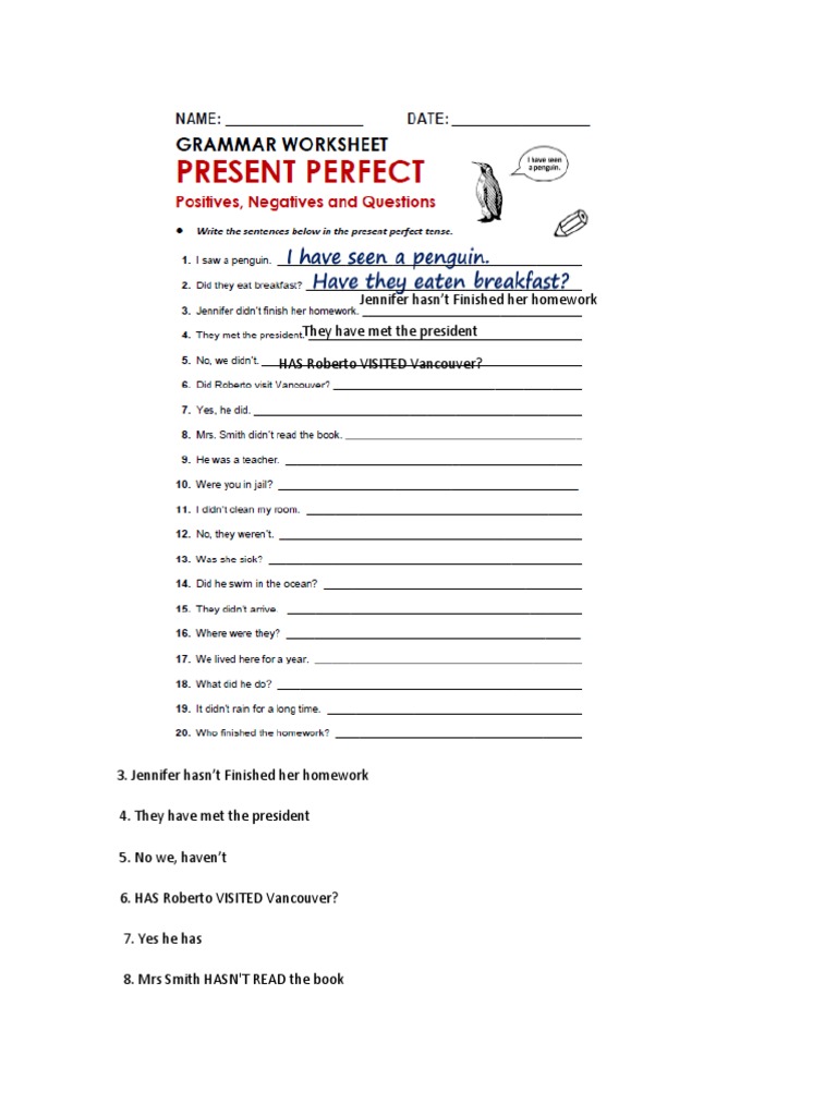 Present Perfect | PDF