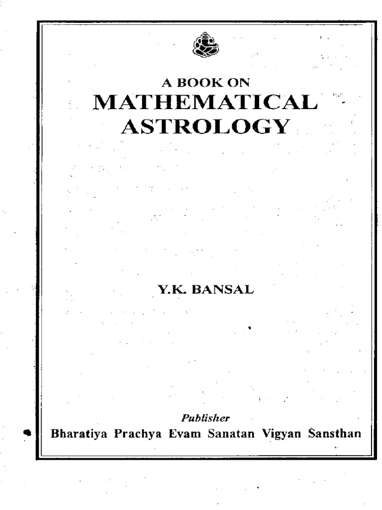 A Book On Mathematical Astrology | PDF | Equator | Zodiac