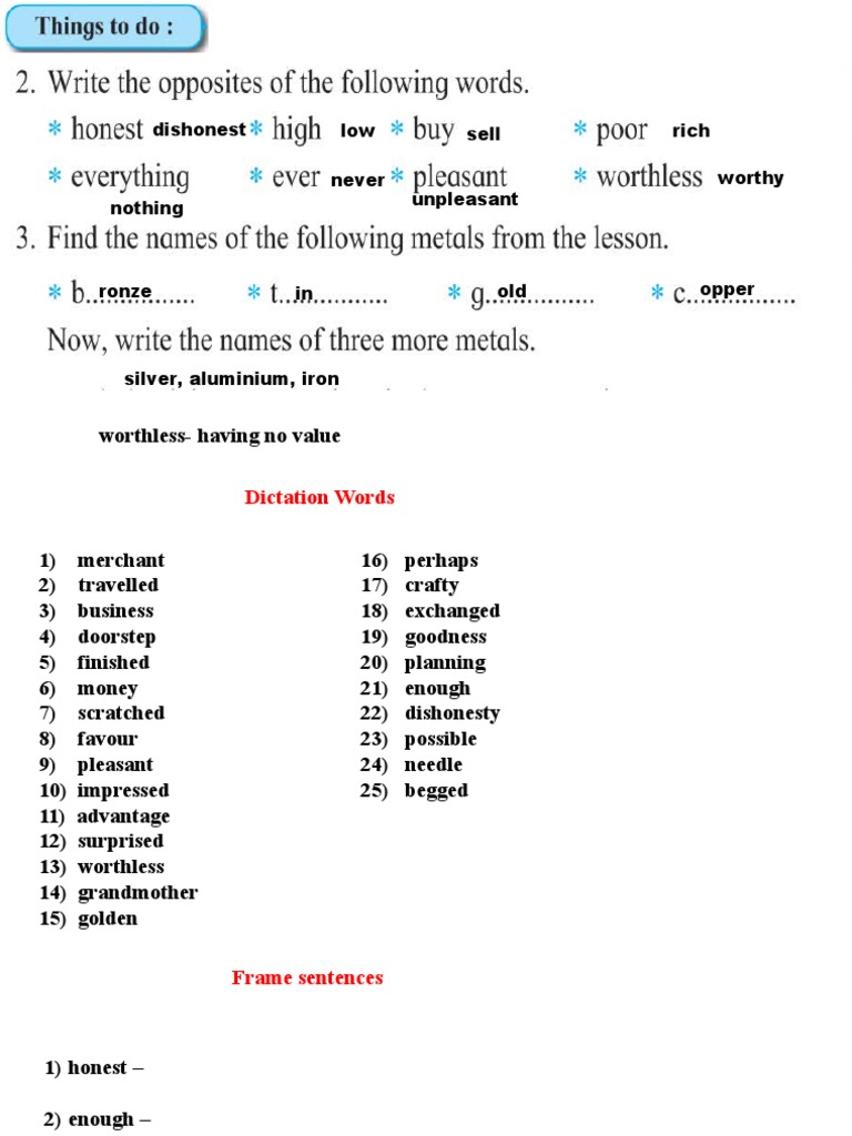 Two Merchants of Seri: Key Vocabulary | PDF