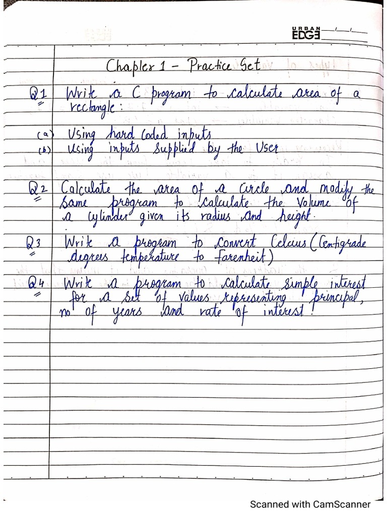 Chapter 1 - Practice Set | PDF