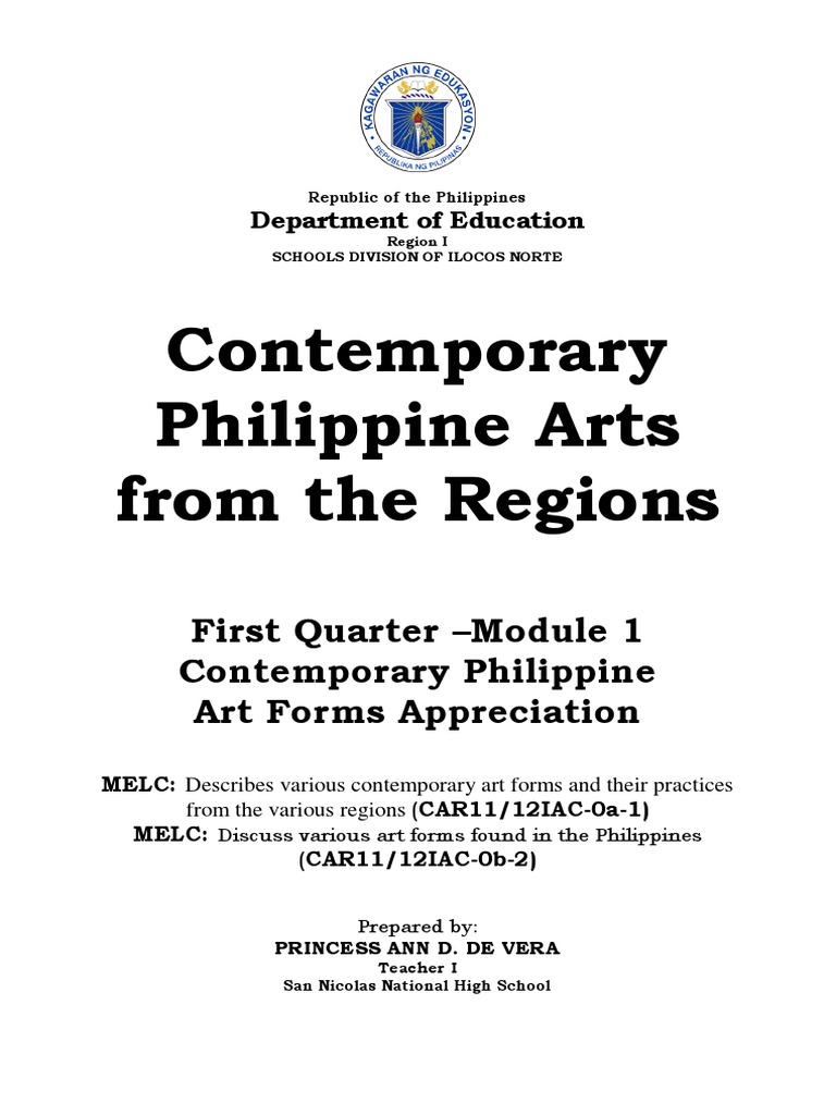 Contemporary Philippine Arts in The Region Module 1 Week 1 2 1 | PDF ...