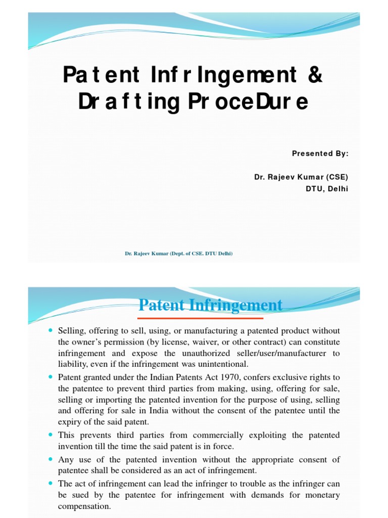 Understanding Patent Infringement: Types, Exceptions, Burden of Proof ...