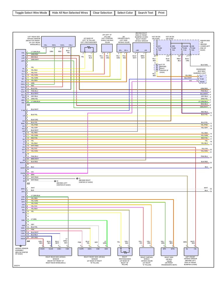 Toggle Select Wire Mode Hide All Non Selected Wires Clear Selection ...