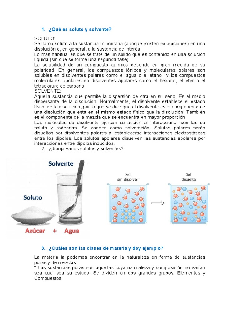 Qué Es Soluto y Solvente | PDF