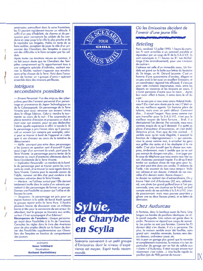 Sylvie, de Charybde en Scylla | PDF