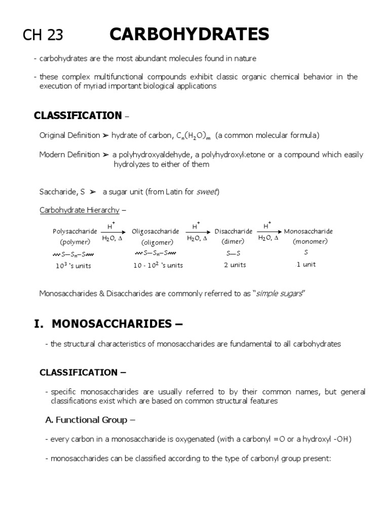 CARBS | PDF | Carbohydrates | Carbohydrate Chemistry