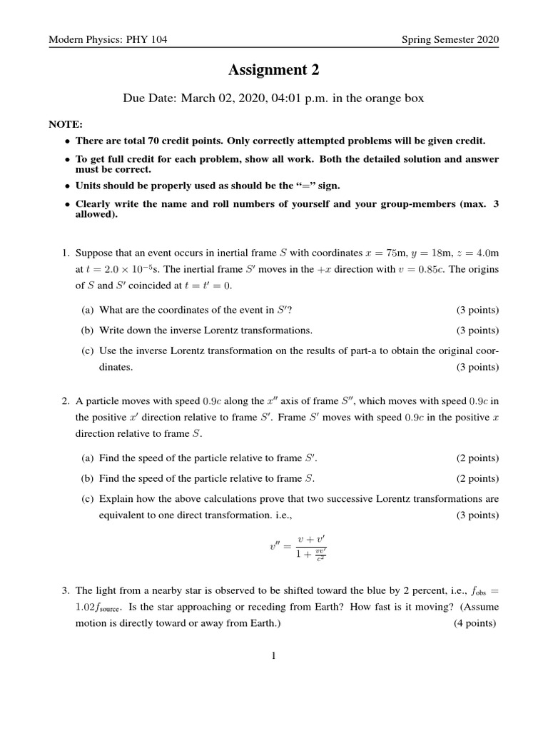 Assignment 2 | PDF | Electronvolt | Photoelectric Effect