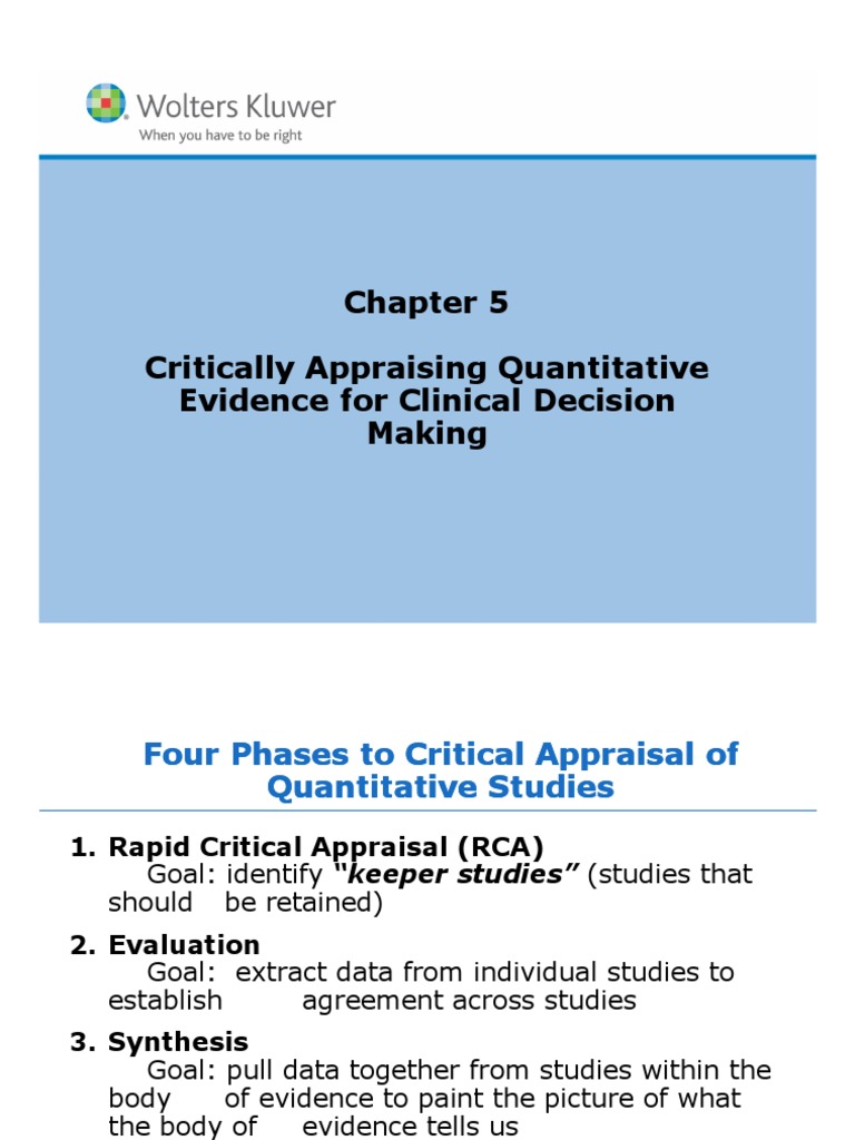 PDF Mod 4 CH 5 Critically Appraising Quantitative Evidence | PDF ...