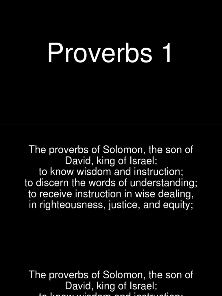 Proverbs | PDF | Book Of Proverbs | Wisdom