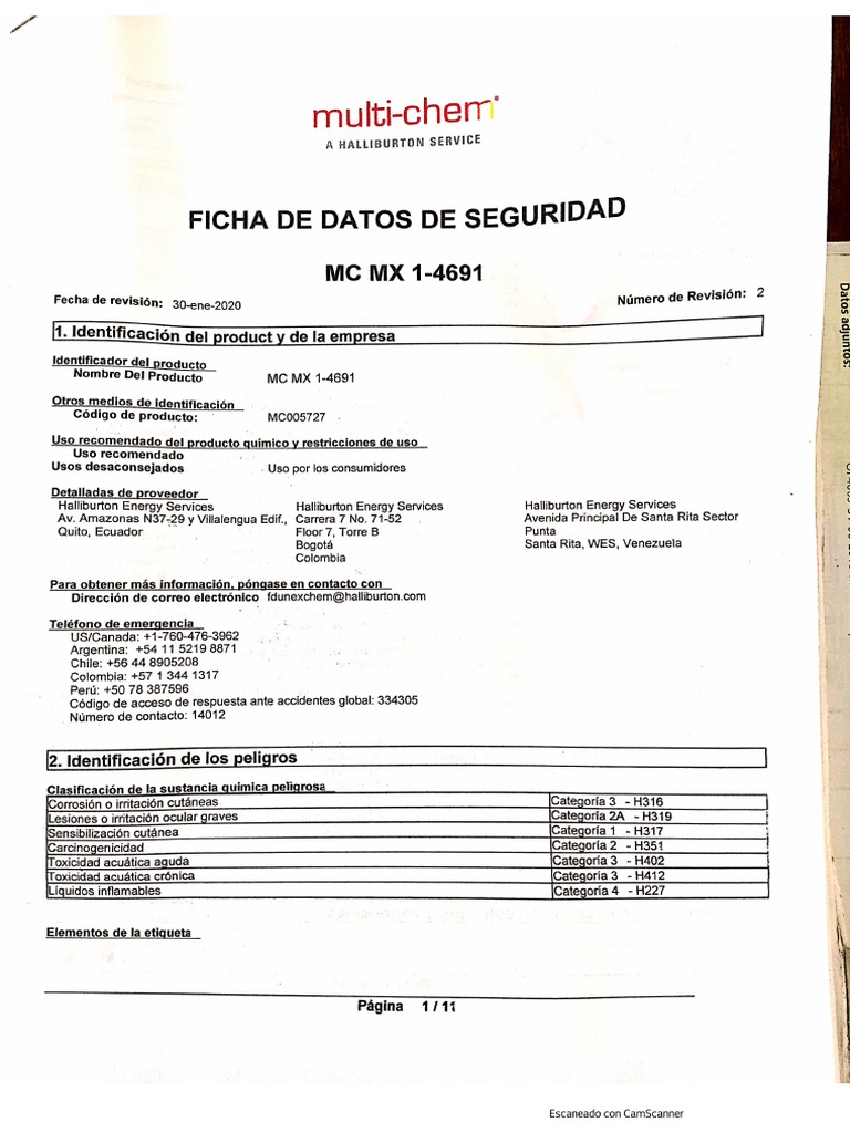 MSDS MCMX 1-4691 | PDF