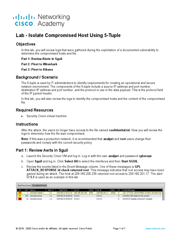 Isolate Compromised Host via 5-Tuple Analysis | PDF | File Transfer ...