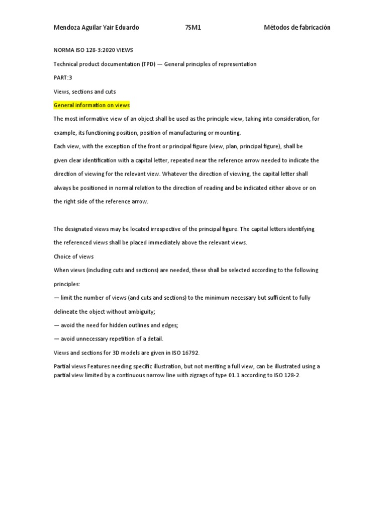 Norma Iso 128 | PDF | Technical Drawing | Angle