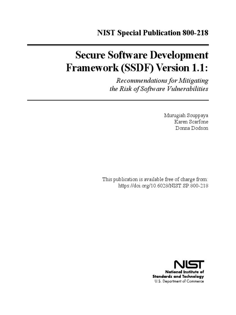 Souppaya Et Al. - 2022 - Secure Software Development Framework (SSDF ... Souppaya Et Al. - 2022 - Secure Software Development Framework (SSDF ...