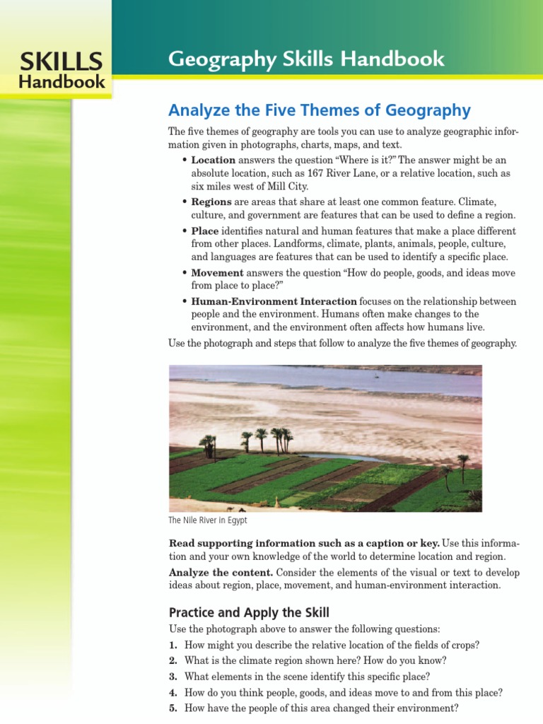 Geography Skills Handbook Overview | PDF | Latitude | Longitude