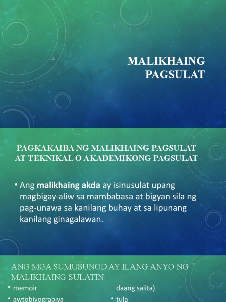 Malikhaing Pagsulat | PDF