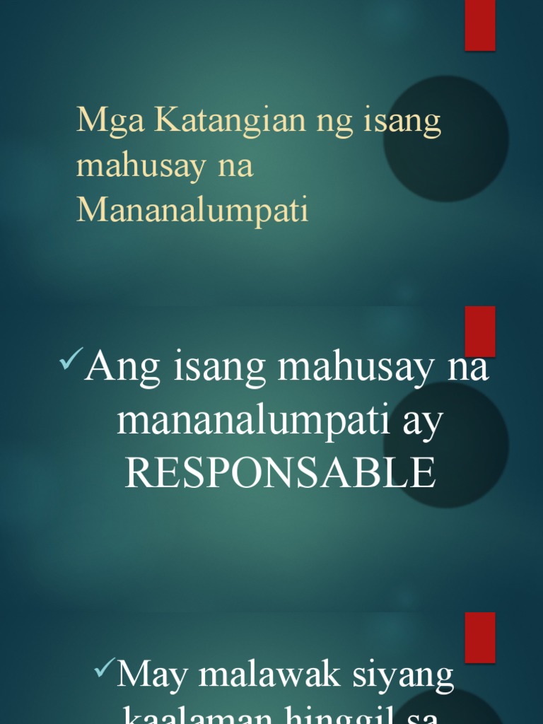 Mga Katangian NG Isang Mahusay Na Mananalumpati | PDF