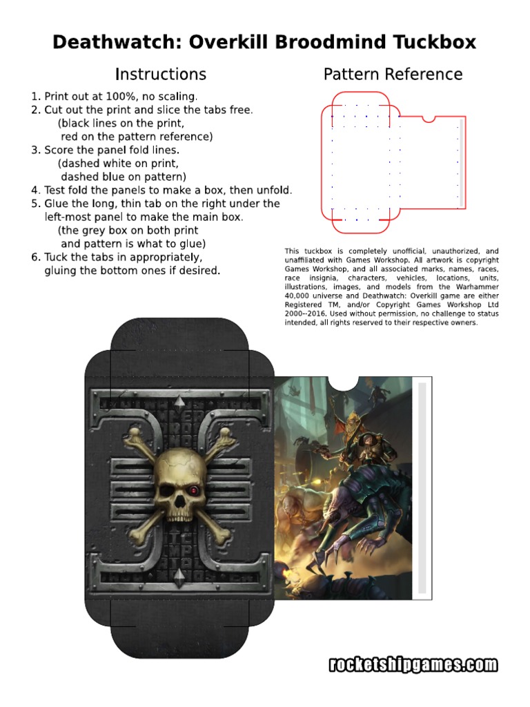 Deathwatch Overkill Broodmind Tuckbox | PDF