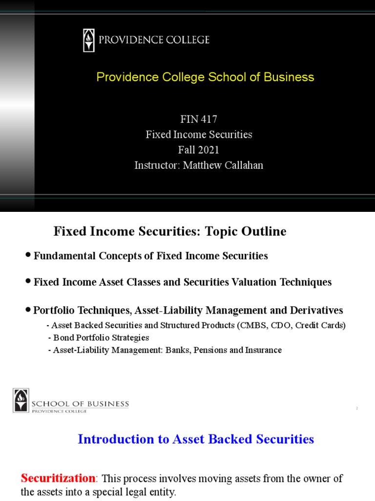 Asset-Backed Securities Overview | PDF | Commercial Mortgage Backed ...