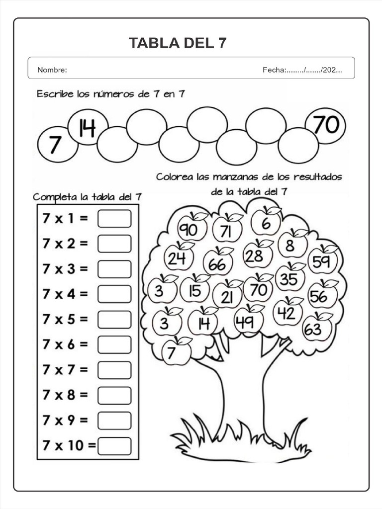 La Tabla Del 7 | PDF