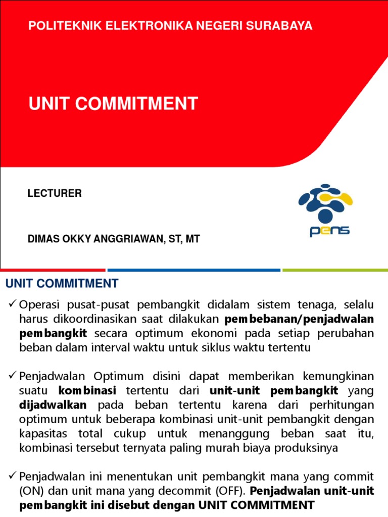 Unit Commitment | PDF