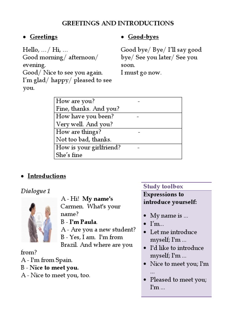 Greetings and Introductions Classroom Posters Conversation Topics ...