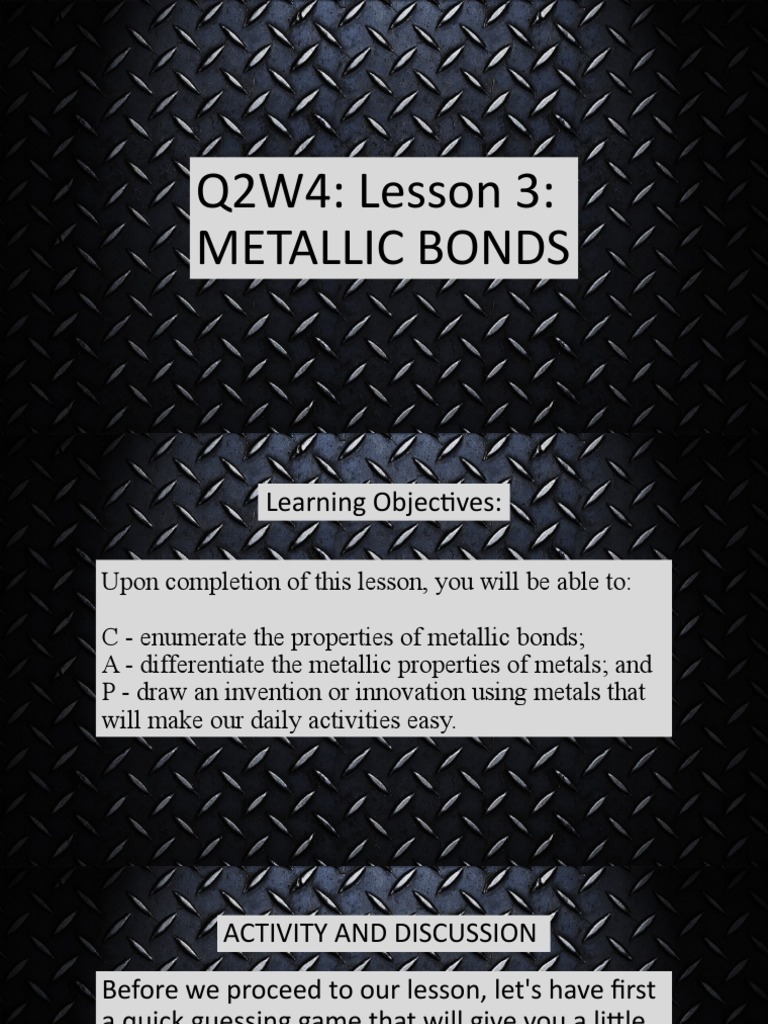 Understanding Metallic Bonds and Properties | PDF | Chemical Bond | Ion