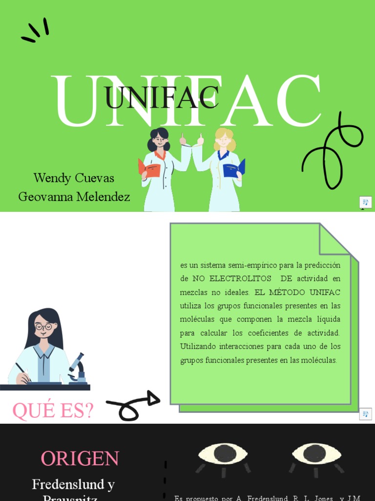 Método UNIFAC para Coeficientes de Actividad | PDF | Mecánica de Medios ...